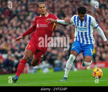 Brighton and Hove Albion's Georginio Rutter celebrates after the ...