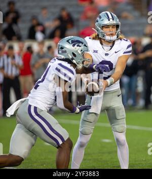 Kansas State running back DJ Giddens runs the 40-yard dash at the NFL ...