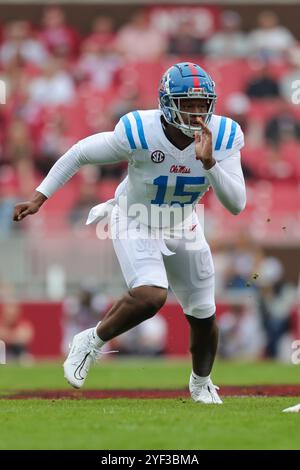 Mississippi defensive lineman Jared Ivey runs a drill at the NFL ...