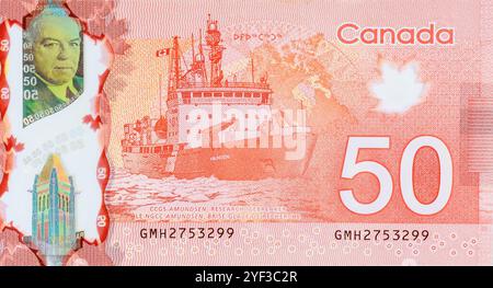 Canadian fifty dollar denominations of polymer banknotes money issued ...
