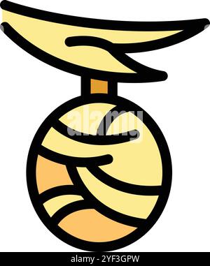 Snitch from the Harry Potter. Vector illustration in outline doodle ...