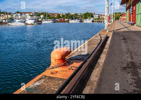 View and scenery of the harbour of Oskarshamn, Kalmar län, Sweden, for ...