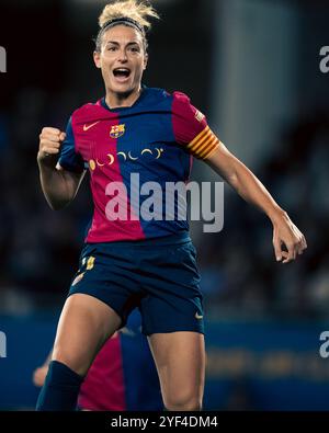 Alexia Putellas of FC Barcelona celebrates a goal during the Spanish ...