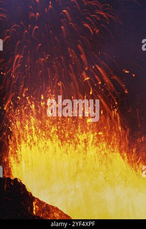 Beautiful view of the glowing fountains at night Stock Photo - Alamy