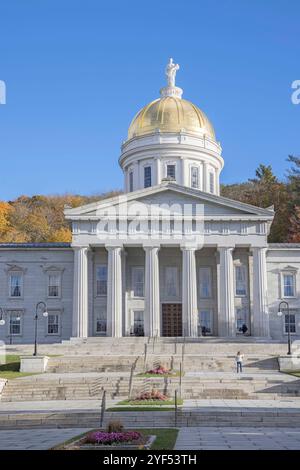 State Capitol building of Vermont, with golden dome Stock Photo - Alamy
