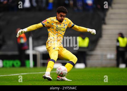 AFC Wimbledon goalkeeper Owen Goodman during the Sky Bet League Two ...