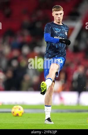 Chelsea's Cole Palmer warming up before the Premier League match at ...