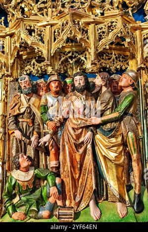 A religious painting depicting the biblical scene of Abraham and ...