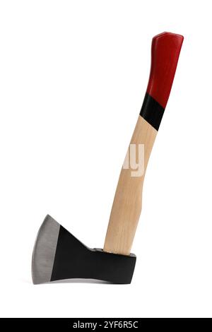 Axe with wooden handle. Tools side view Stock Photo - Alamy