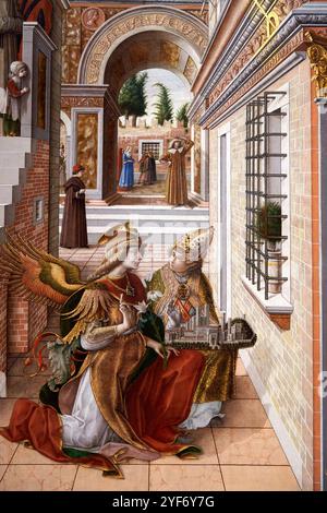 Detail, The Annunciation, with Saint Emidius, 1486, Carlo Crivelli ...