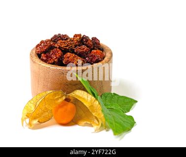 Bladder cherries, physalis, against a white background Stock Photo - Alamy