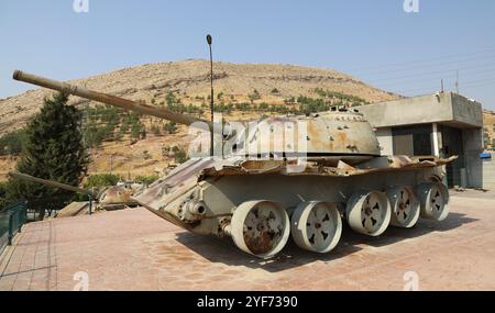 Tanks of Saddam Hussein displayed at Kore in Iraqi Kurdistan as a ...