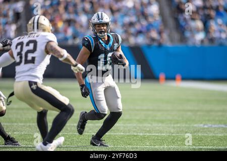 Carolina Panthers wide receiver Jalen Coker arrives for an NFL football ...