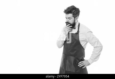 Thoughtful professional business owner shopkeeper thinking business in ...