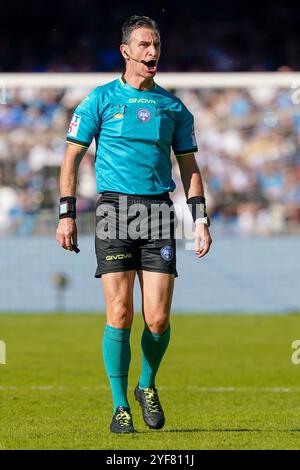 Napoli, Italy, 1 November,2025 The referee of the match Luca Zufferli ...