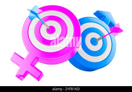 A 3d rendering of darts on blue background, concept of the challenge ...