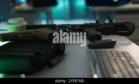 Empty army command center housing operational missile defense system ...