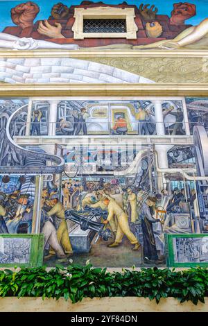 Detroit Auto Industry Murals, frescoes by Mexican fresco artist Diego ...