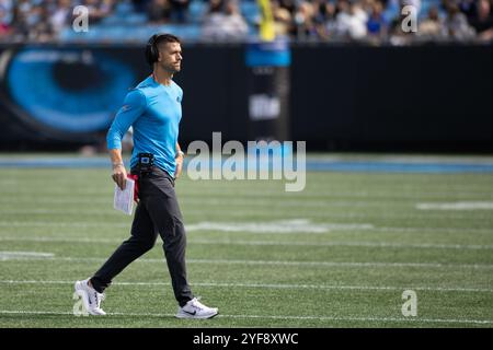 Carolina Panthers head coach Dave Canales reacts during the first half ...
