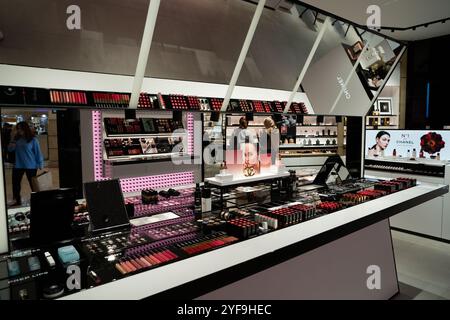 Chanel cosmetics display in a shopping mall Stock Photo - Alamy