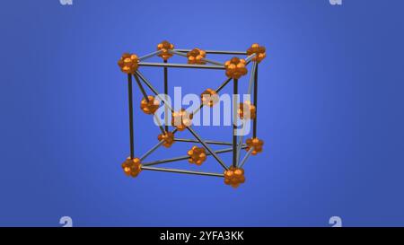 Crystal Copper Lattice Model 3D Illustration Stock Photo - Alamy