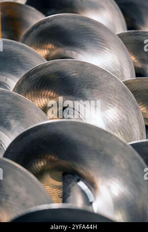 Steel augers close up Stock Photo - Alamy