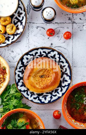 Plate of soft cotton balls on color background Stock Photo - Alamy