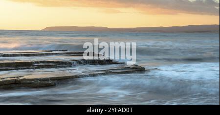 A beautiful shot of a rocky seascape during the day in summer Stock ...
