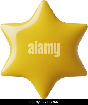 Golden six pointed Star of David. Symbol of Jewish identity and Judaism ...