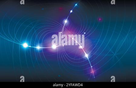Vector abstract bright rounded lines. Space design illustration Stock ...