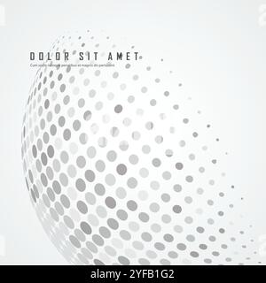 3d sphere consisting points. Innovation technology concept. Digital ...