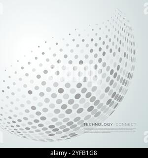 3d sphere consisting points. Bright color. Polygon vector wireframe ...