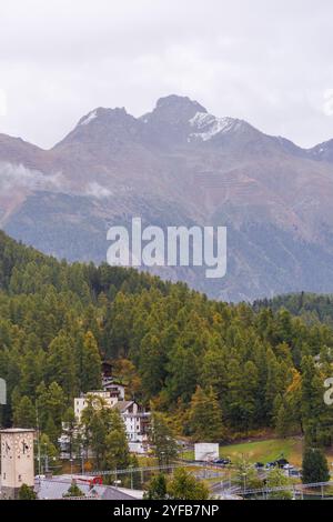 Saint Moritz, Switzerland - September, 2024: View to the buildings of ...