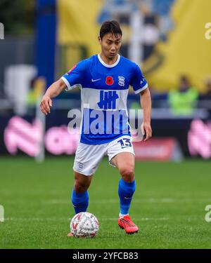 Birmingham City's Seung Ho Paik (left) and Ethan Laird with the Sky Bet ...