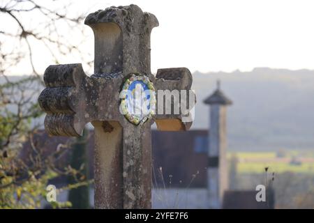 Day and Feast of the Dead in acountry cemetery. Cemetery, tomb, vault ...
