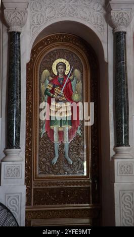 The Archangel Michael, painting, Athens, Greece, 1960s Stock Photo - Alamy
