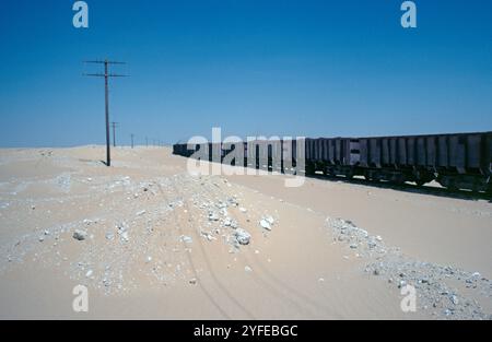 Freight train, Libyan Desert, Egypt, September 1989 Stock Photo - Alamy