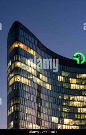 Vienna: OMV headquarters, new OMV logo in 02. Leopoldstadt, Wien ...