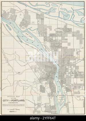 Vintage Detailed Portland City Map Printable Download Travel Poster ...