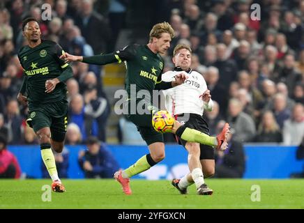 Fulham's Emile Smith Rowe (centre), during the Premier League match at ...