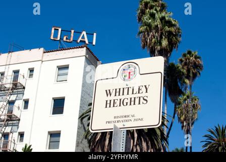 Whitley Heights, sign, neighborhood, Hollywood, architecture, historic, apartment building ...
