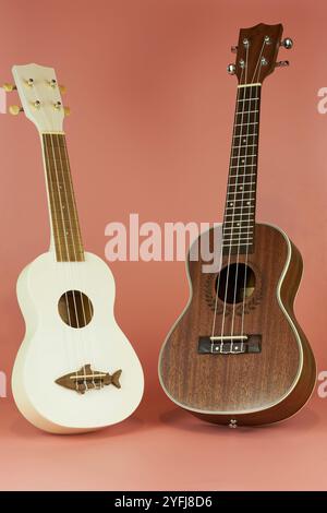 Ukulele. Hawaiian instrument that resembles a guitar but smaller in ...