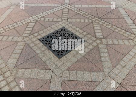 Drain on Deera (Justice) Square in Riyadh, Saudi Arabia. Used to ...