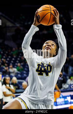 Notre Dame forward Liatu King (20) battles North Carolina forward Maria ...