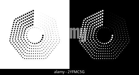 Octagon figure geometric lines. Heptagon geometric symbol Stock Vector ...