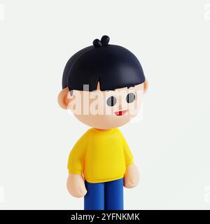 Ordinary man and child 3D avatar profile character Stock Photo - Alamy