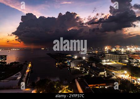 Nov 1, 2024 Beautiful Sunset at Manila Ship Port in Manila Bay, Manila ...