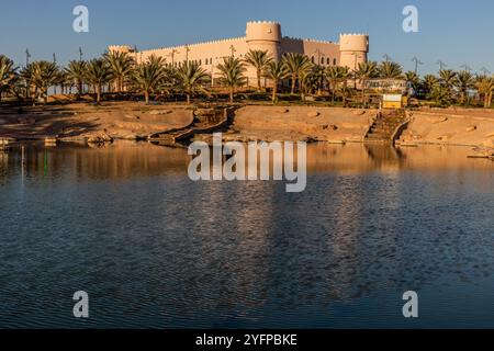 Park with a small lake in Sakaka, Saudi Arabia Stock Photo - Alamy
