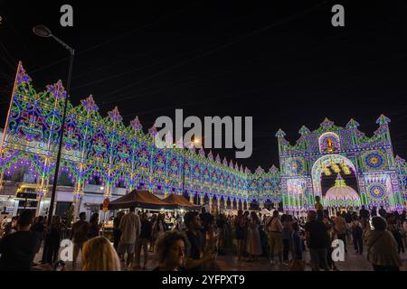 Illuminations in Scorrano, Puglia Stock Photo - Alamy