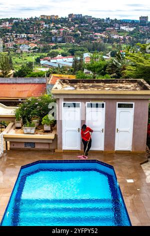 RWANDA, Kigali, Swimming Pool of Hotel Mille des Collines, film ...